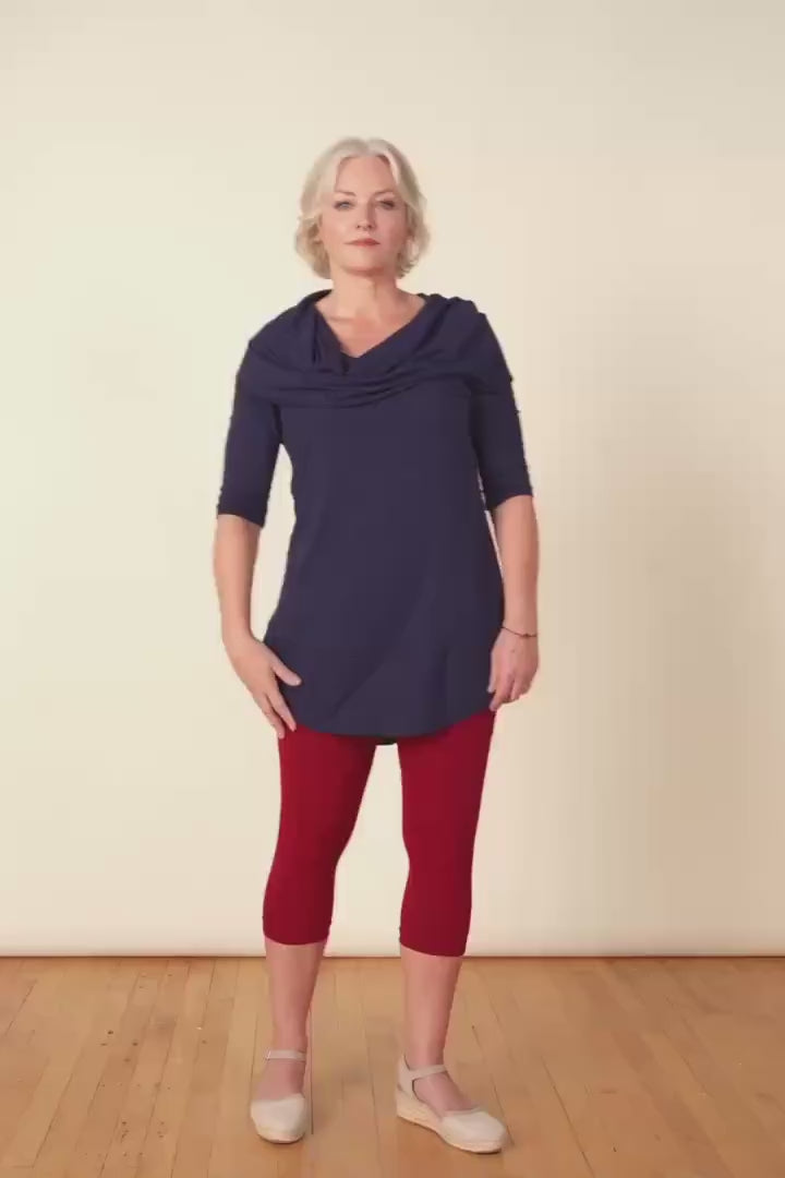 Danielle Tunic | Sustainable Bamboo Tunic with 3/4 Sleeves Made in ...